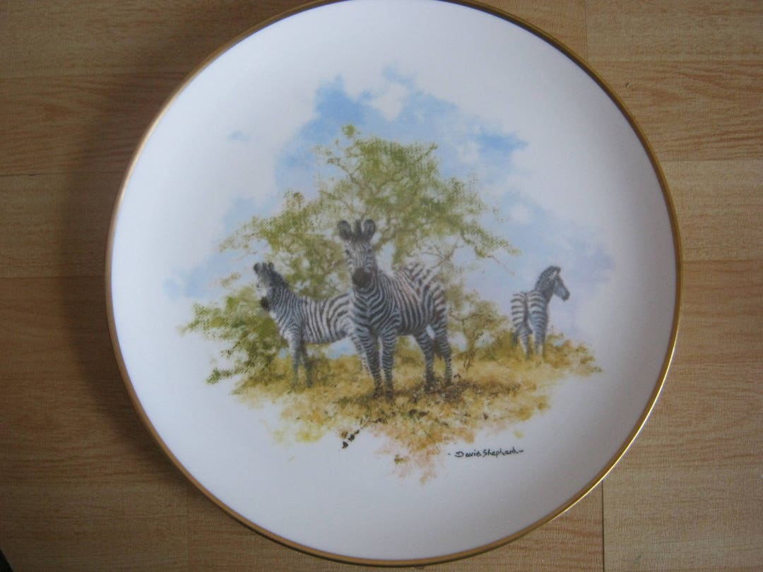Wedgwood Spink David Shepherd Wildlife Series Plate-zebra - Etsy
