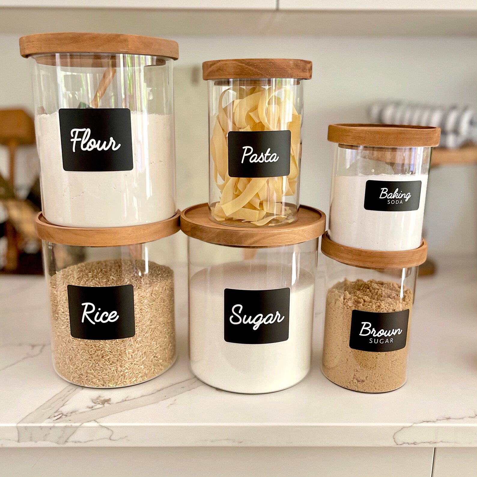 134 Minimalist Pantry Labels: Printed Retro Modern Farmhouse - Etsy