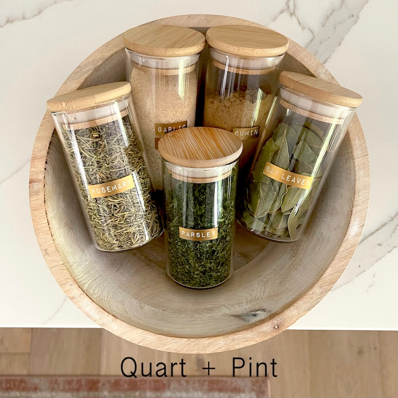 160 Gold Spice Jar Labels: Preprinted Minimalist Gold Foil Vinyl ...