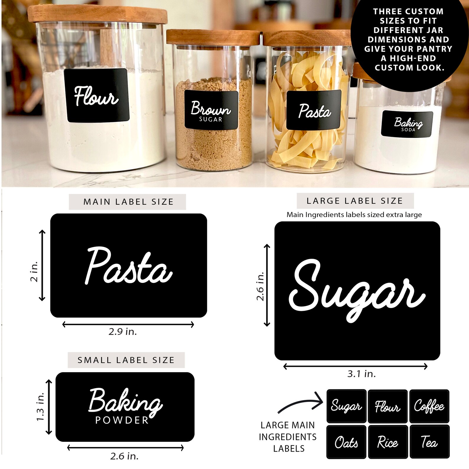 134 Minimalist Pantry Labels: Printed Retro Modern Farmhouse - Etsy