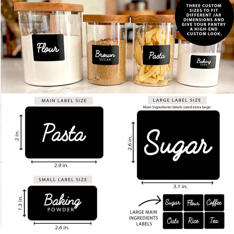 134 Minimalist Pantry Labels: Printed Retro Modern Farmhouse - Etsy