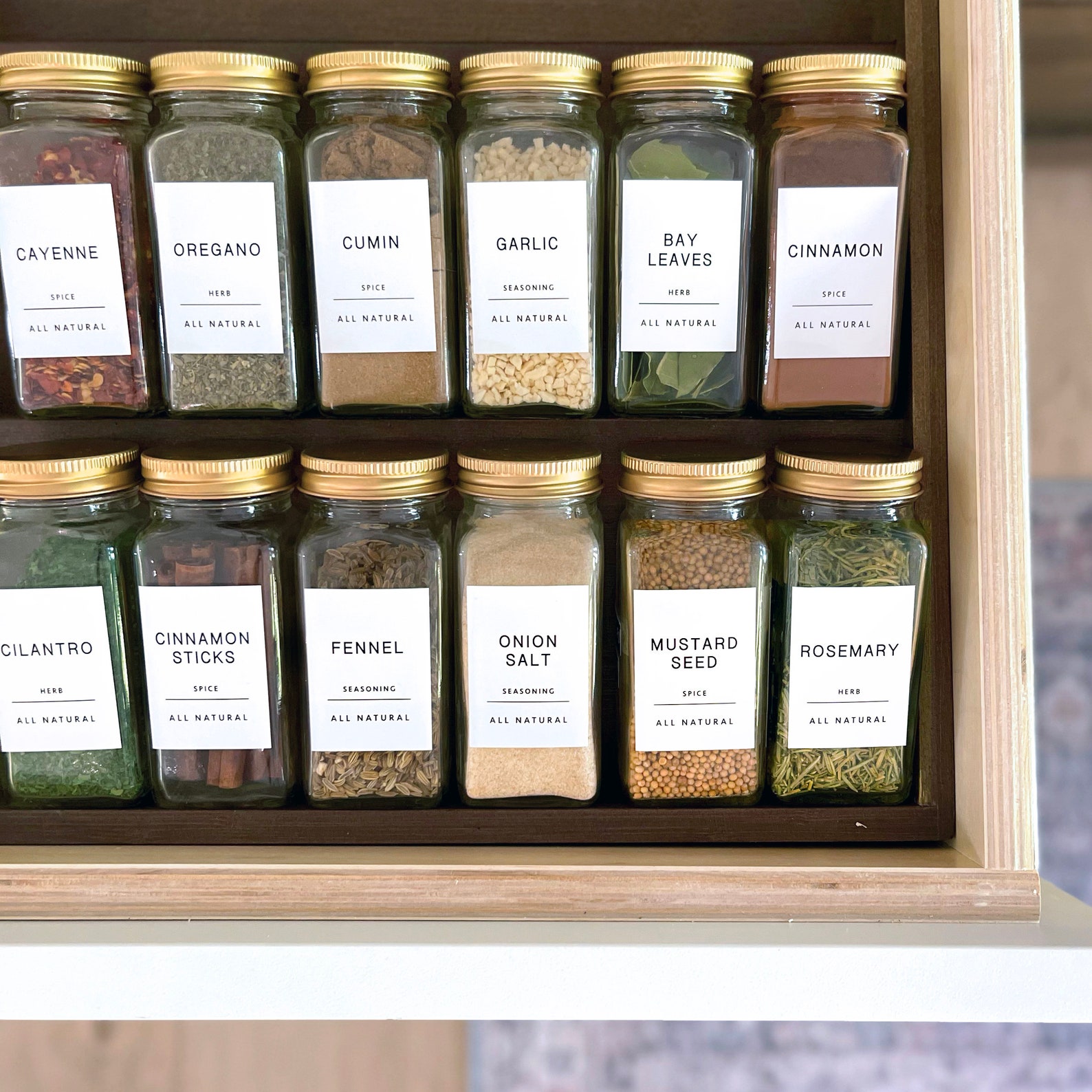 160 Minimalist White Spice Labels. Preprinted Modern Farmhouse Spice ...