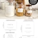 134 Minimalist White Pantry Labels. Preprinted Modern Farmhouse Labels ...