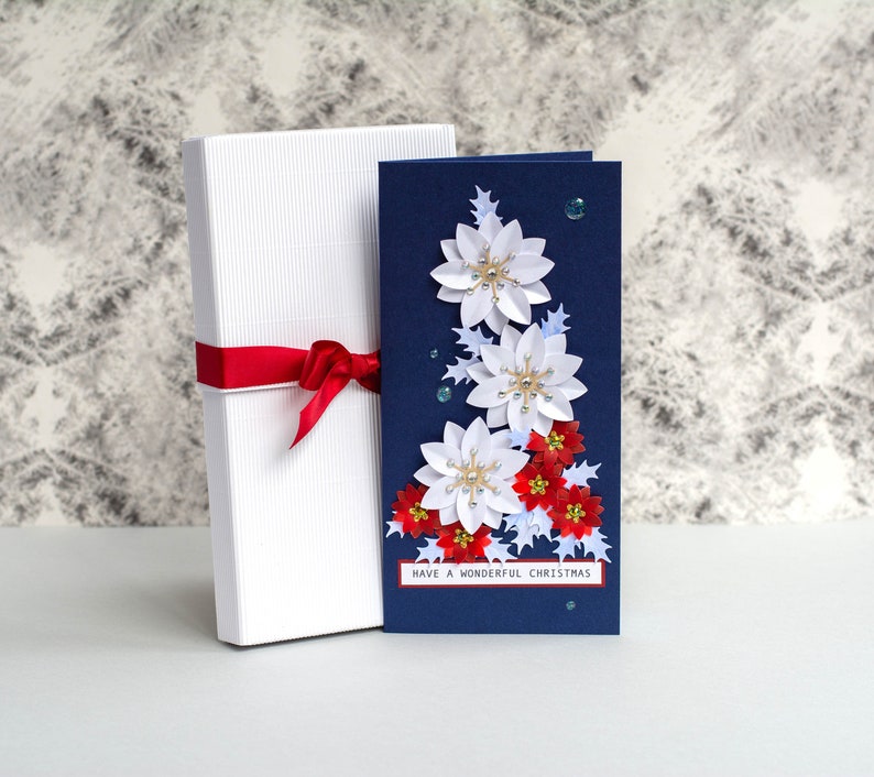 Cfristmas Card Fancy Greeting Card 3D Luxury Unique - Etsy