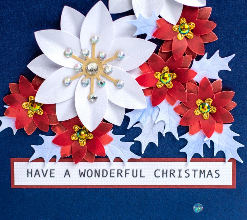 Cfristmas Card Fancy Greeting Card 3D Luxury Unique - Etsy