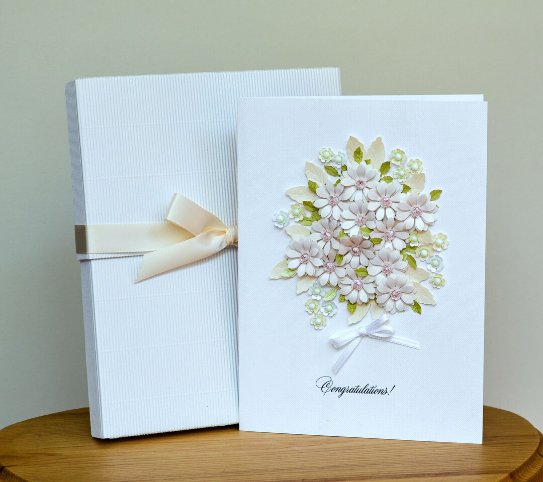 Fancy Handmade Wedding Card - Personalised Greeting Card - Luxury ...