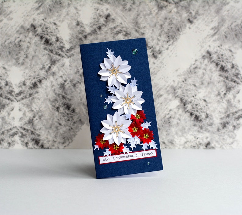 Cfristmas Card Fancy Greeting Card 3D Luxury Unique - Etsy