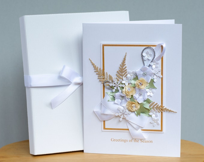Fancy Christmas Card - Handmade Greeting Card - Greetings of the Season ...