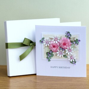Fancy Handmade Birthday Card - Happy Birthday Card - Greeting Card ...