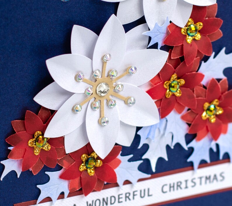 Cfristmas Card Fancy Greeting Card 3D Luxury Unique - Etsy