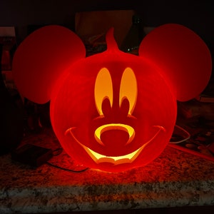 Large Mickey Mouse 3d Printed Pumpkin - Etsy