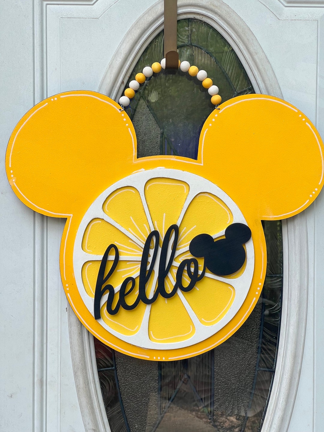 Mickey Mouse Lemon Large Door Hanger - Etsy