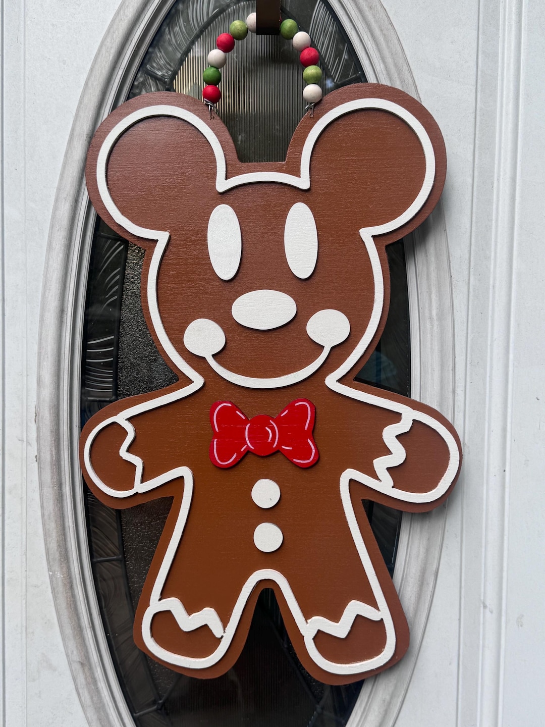 Mickey Mouse Gingerbread Man Large Door Hanger - Etsy
