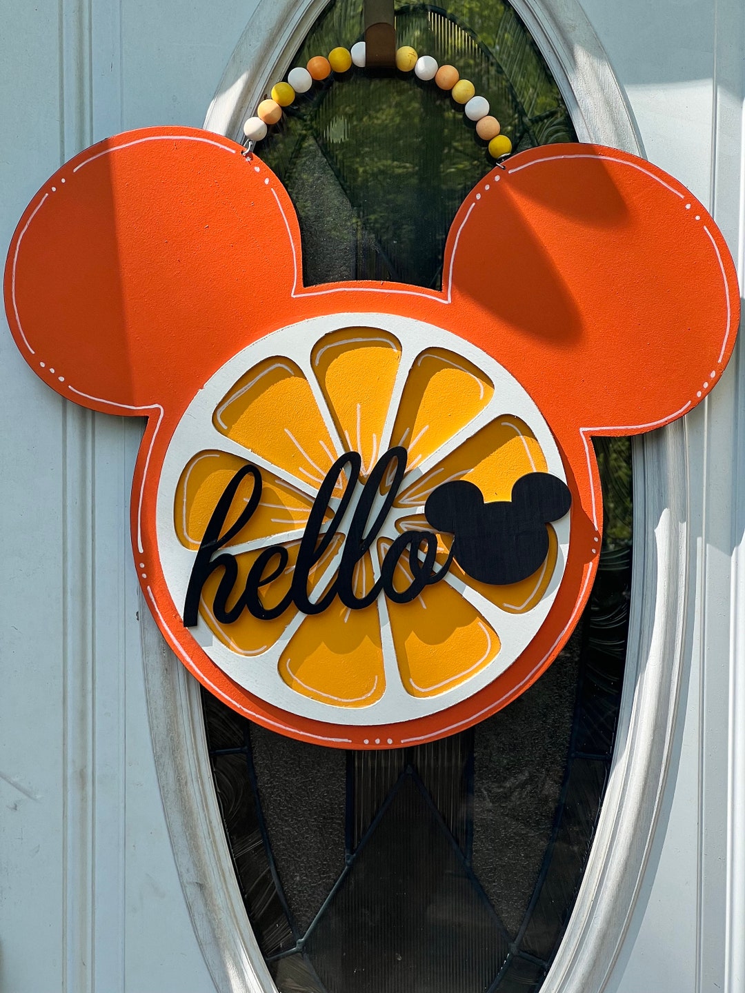 Mickey Mouse Orange Large Door Hanger - Etsy