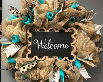 Burlap and Teal - Etsy