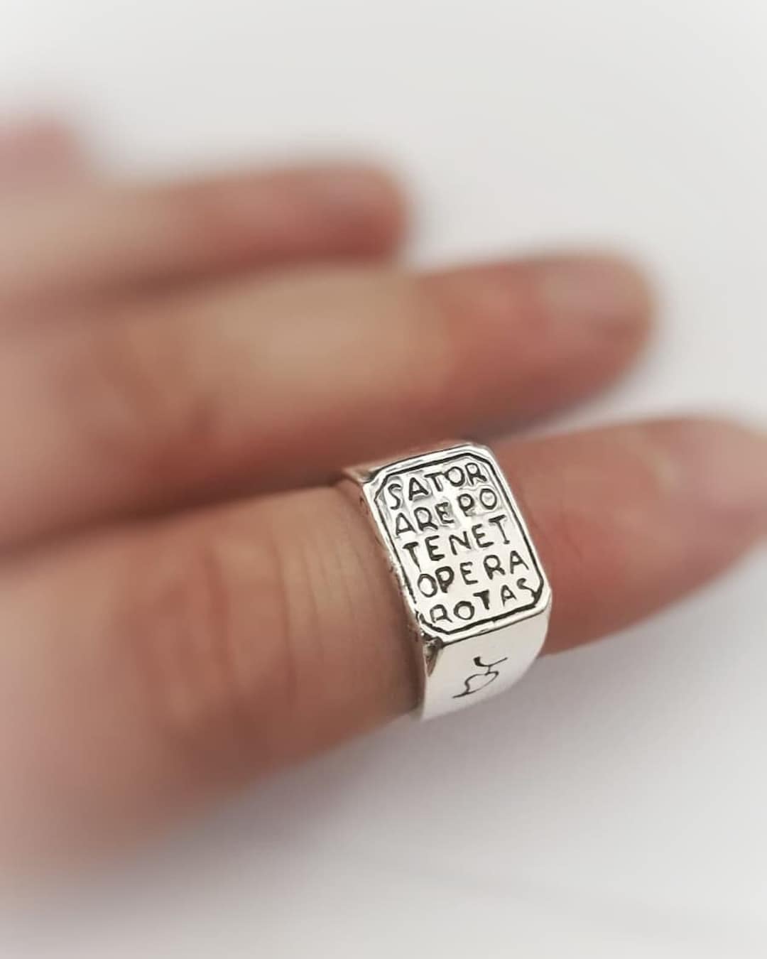 Sator Ring With Sundial - Etsy