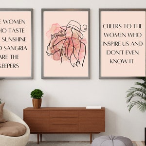 Sangria Printable Digital Wall Art Download | Set of 3 Bar Decor Art ...