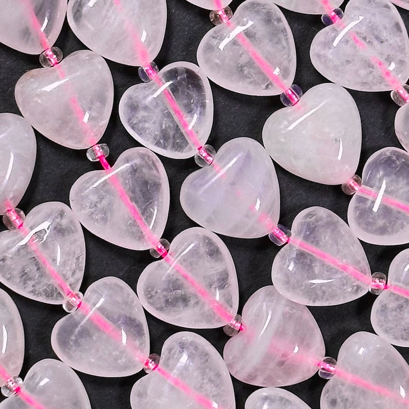 Heart Rose Quartz - Etsy