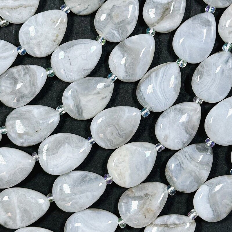 White Agate Beads - Etsy
