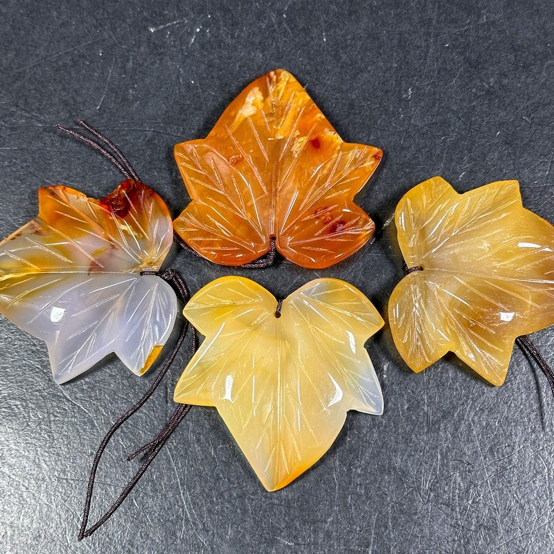 Carved Jade Orange Pendant - Etsy