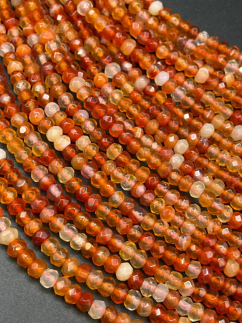 AAA Natural Red Botswana Stone Bead. Faceted 2x4mm Rondelle Shape Bead ...