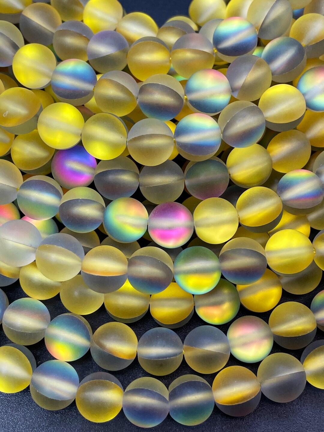 Beautiful Matte Rainbow Mermaid Bead . 6mm 8mm 10mm 12mm Round Bead ...