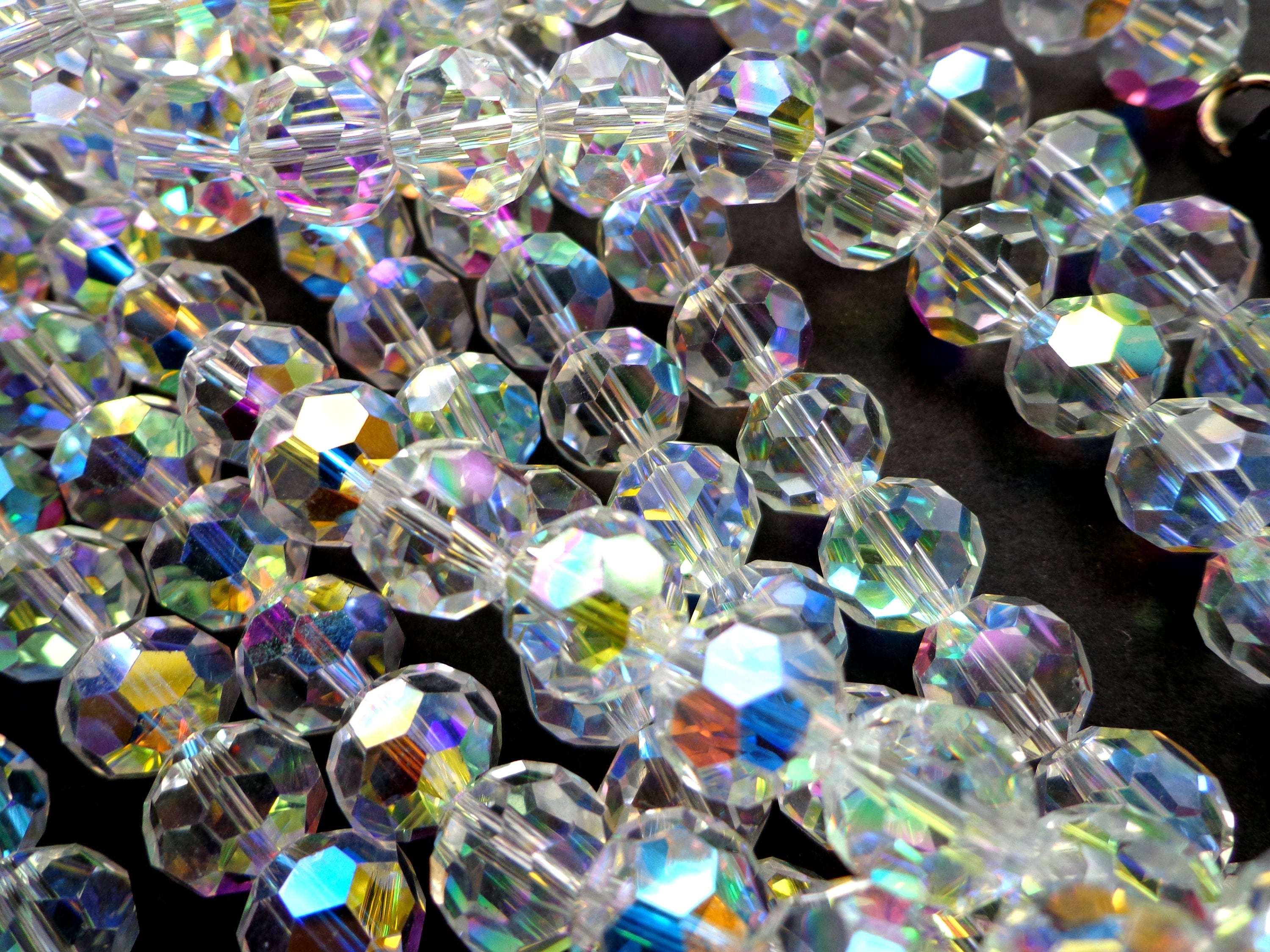 AAA High Quality Iridescent Crystal Beads 9mm Faceted Round | Etsy