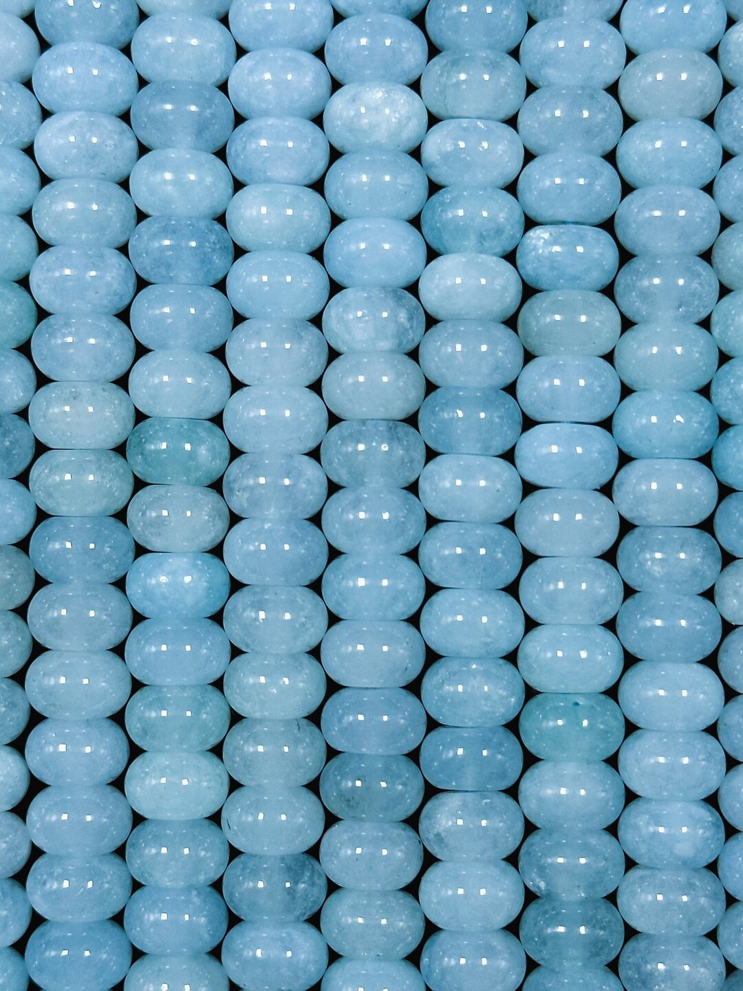 NATURAL Blue Jade Gemstone Bead 8x5mm Rondelle Shape Bead, Beautiful ...