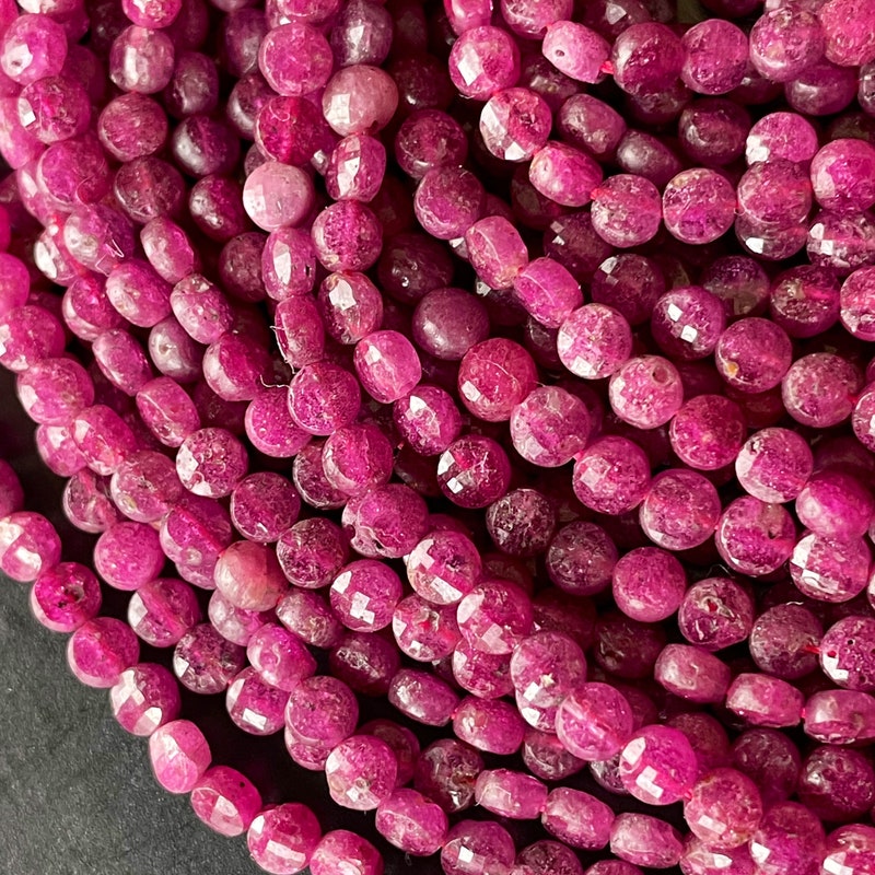 Natural Ruby Beads - Etsy