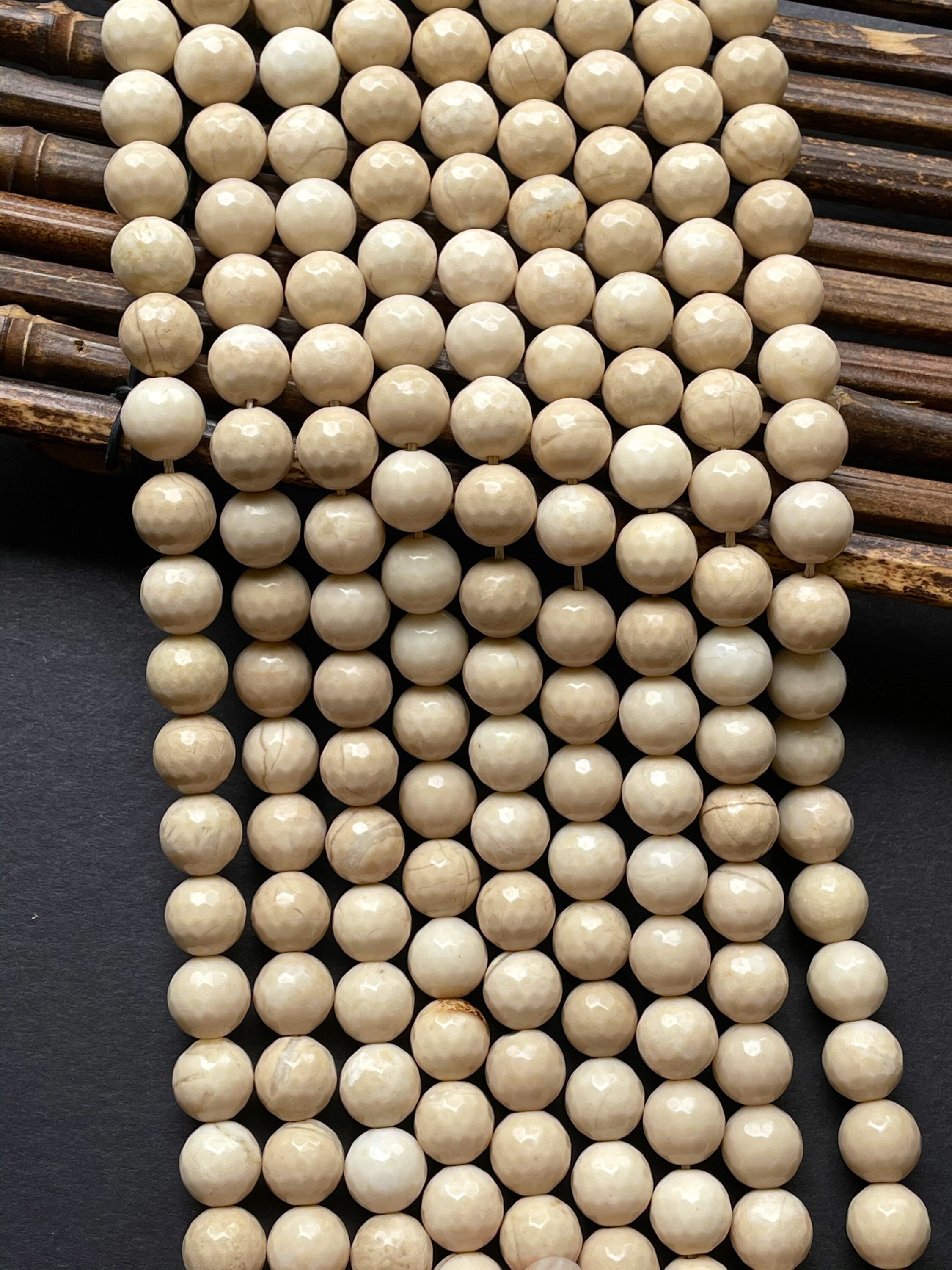 Natural River Stone Bead. Faceted 4mm 6mm 8mm 10mm 12mm Round Bead ...