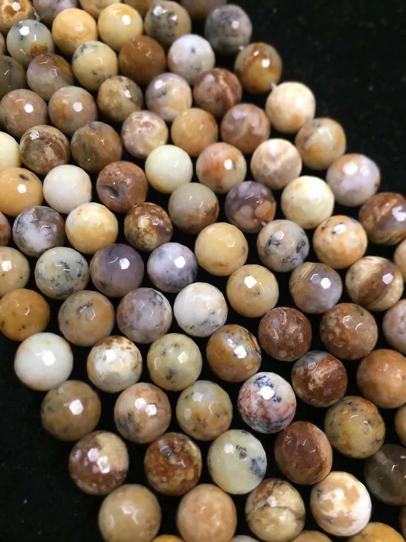 Natural brown opal . 8mm 10mm 12mm round Smooth opal bead . | Etsy