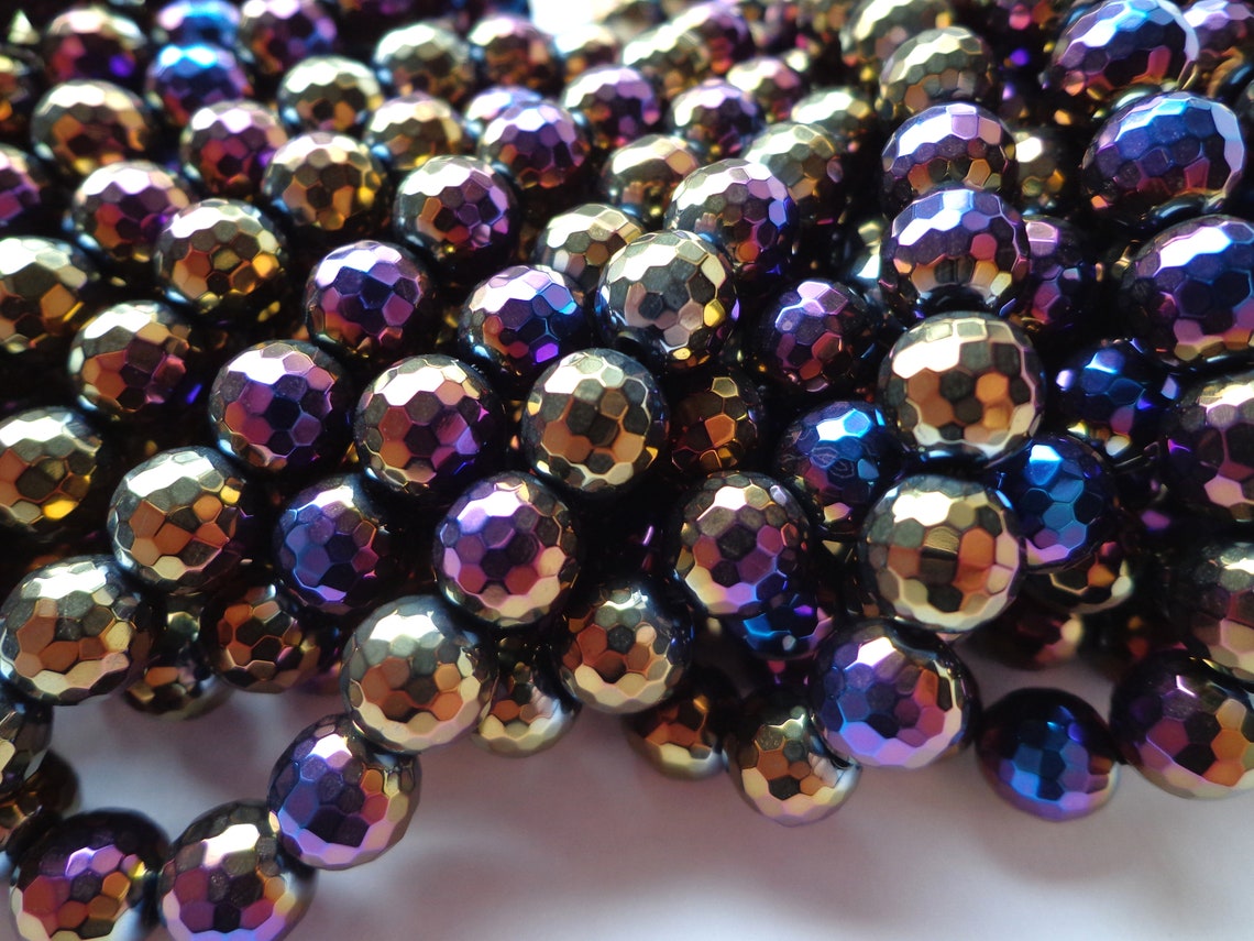 AAA Mystic Agate Gemstone Beads, 6mm, 8mm, 10mm, Faceted Round Beads ...