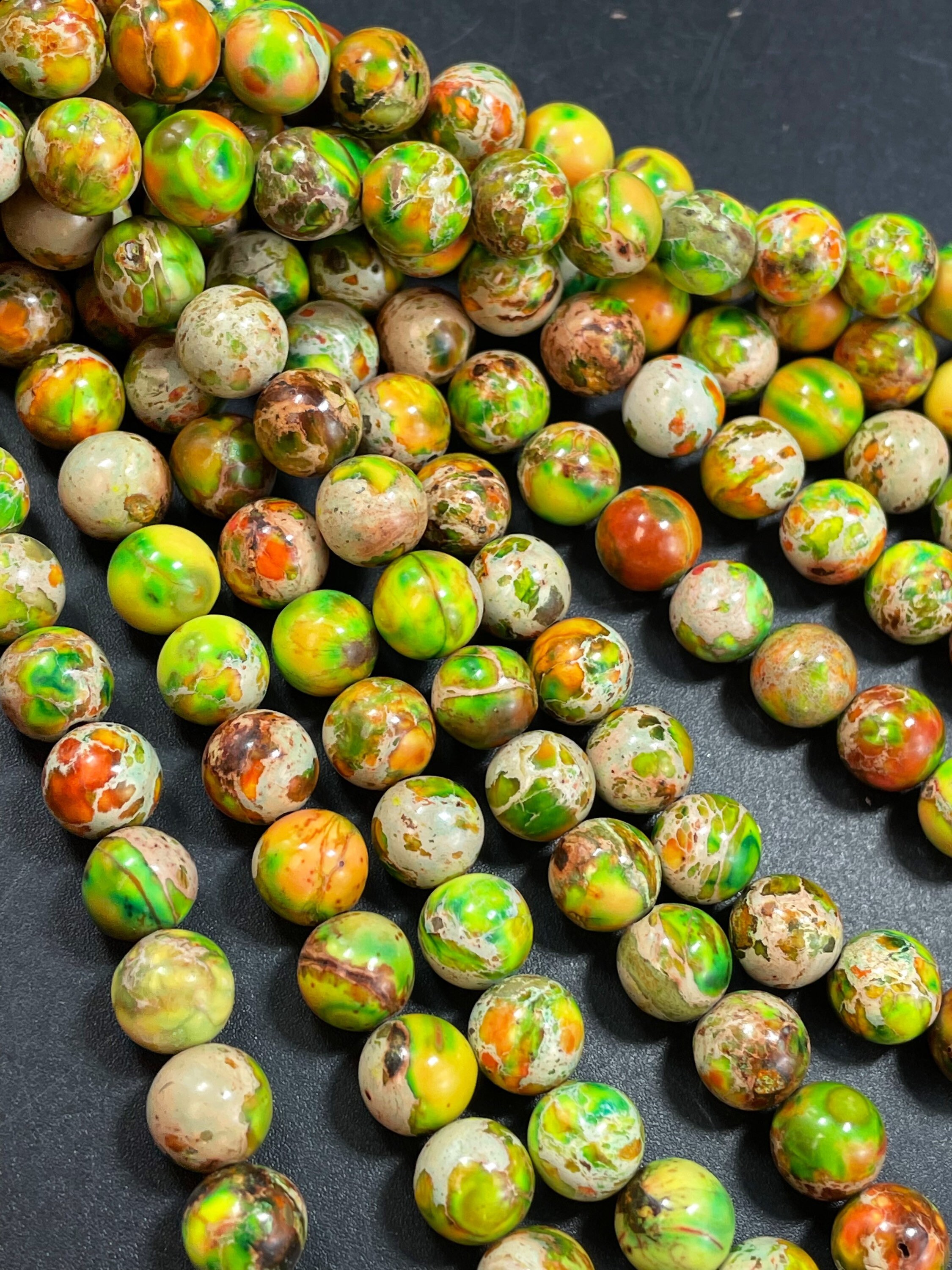 AAA Natural Sea Sediment Jasper Bead. 6mm 8mm 10mm Round Bead. Gorgeous ...