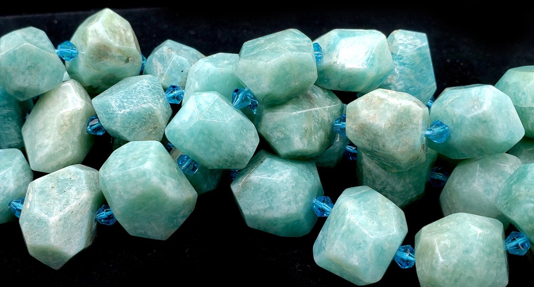 Natural Gemstone Russian Amazonite, Nugget Shape Full Strand 16 Not ...