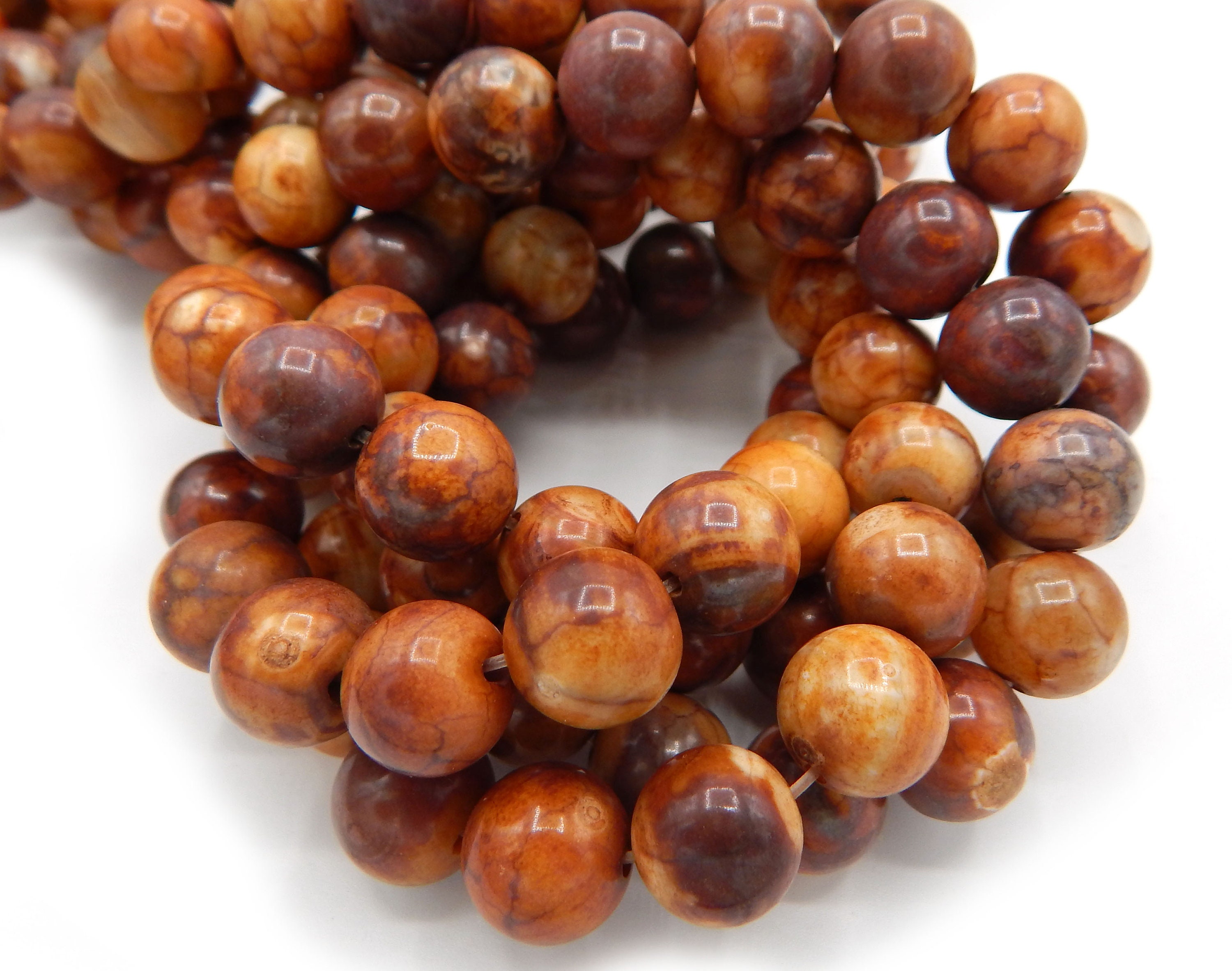 NATURAL Gemstone Brown Leopard Skin Agate Smooth Round 10mm - Etsy