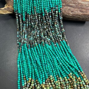 A+ Natural Turquoise Gemstone Bead . 4mm Multi Color Turquoise Bead ...