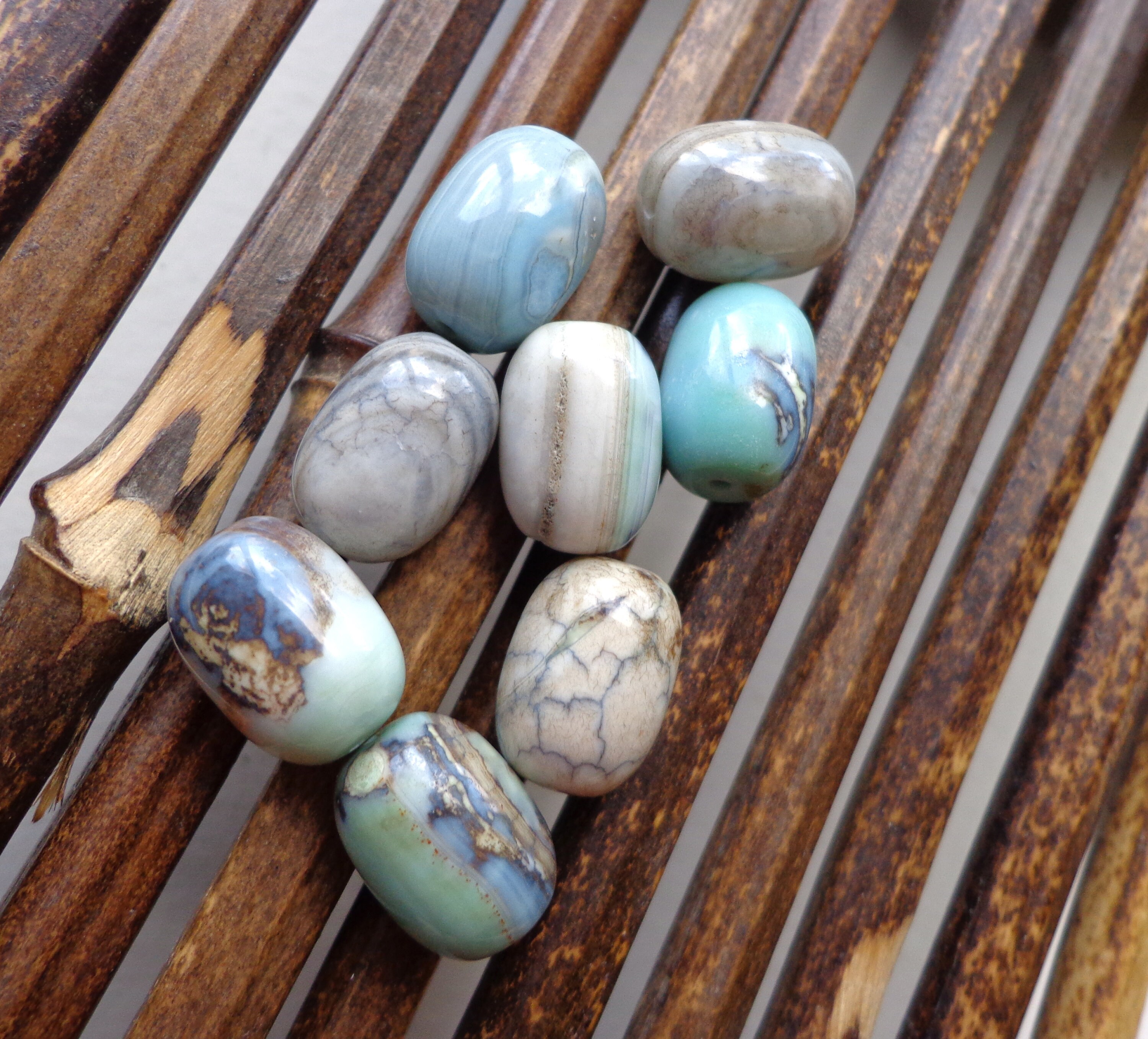 NATURAL Dragon Skin Agate Stone Bead, Barrel Shape, 12x16mm, Beautiful ...