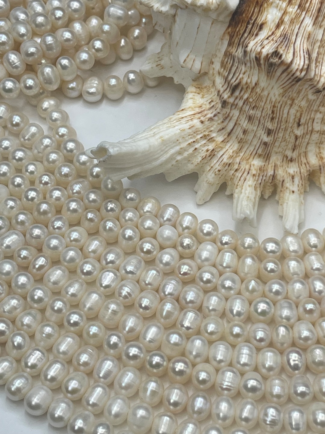 AAA Natural Freshwater Pearl Beads, 4mm 5mm, 6mm, 8mm, 9-10mm,11-12mm ...