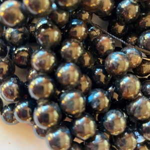 AAA Natural Hypersthene Stone Beads, 8mm10mm,12mm, Smooth Round Shape ...