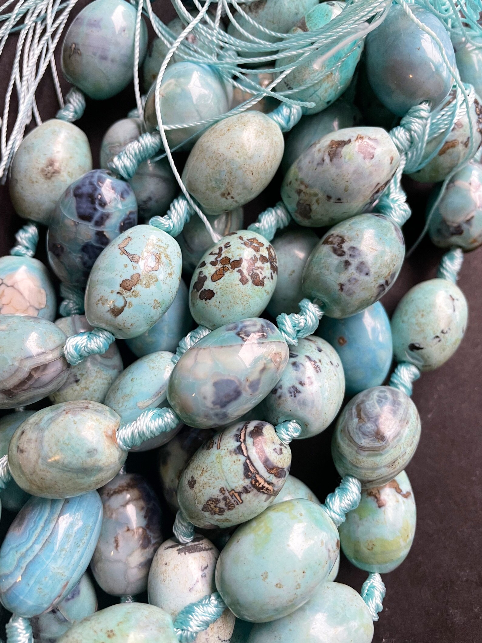 Beautiful Natural Dragon Skin Agate Stone Bead. 15x24mm Barrel Shape ...