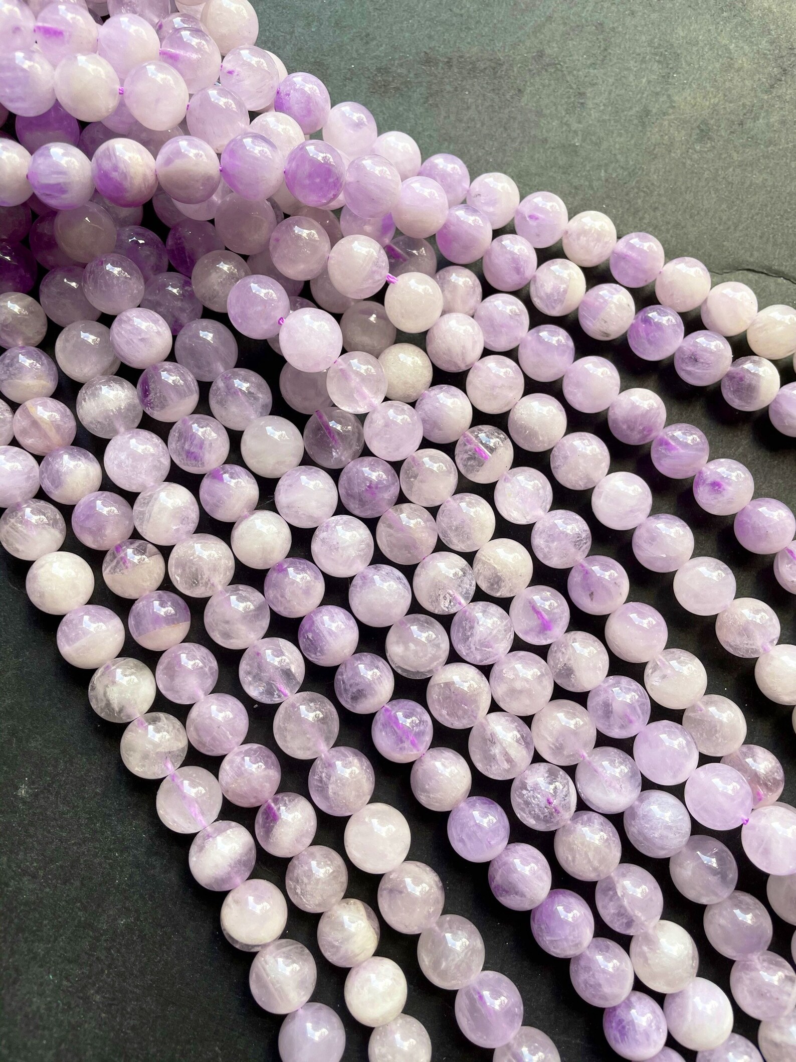 Natural Lavender Jade Stone Bead. . 6mm 8mm 10mm 12mm Round Bead ...
