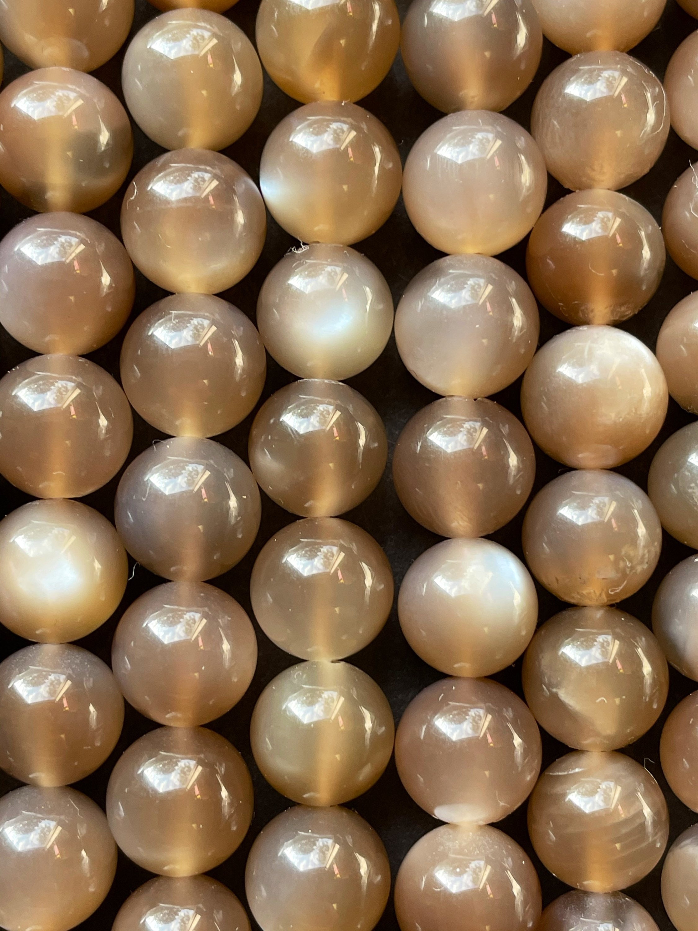 AAA Natural moonstone rainbow flash brown moonstone bead .6mm | Etsy