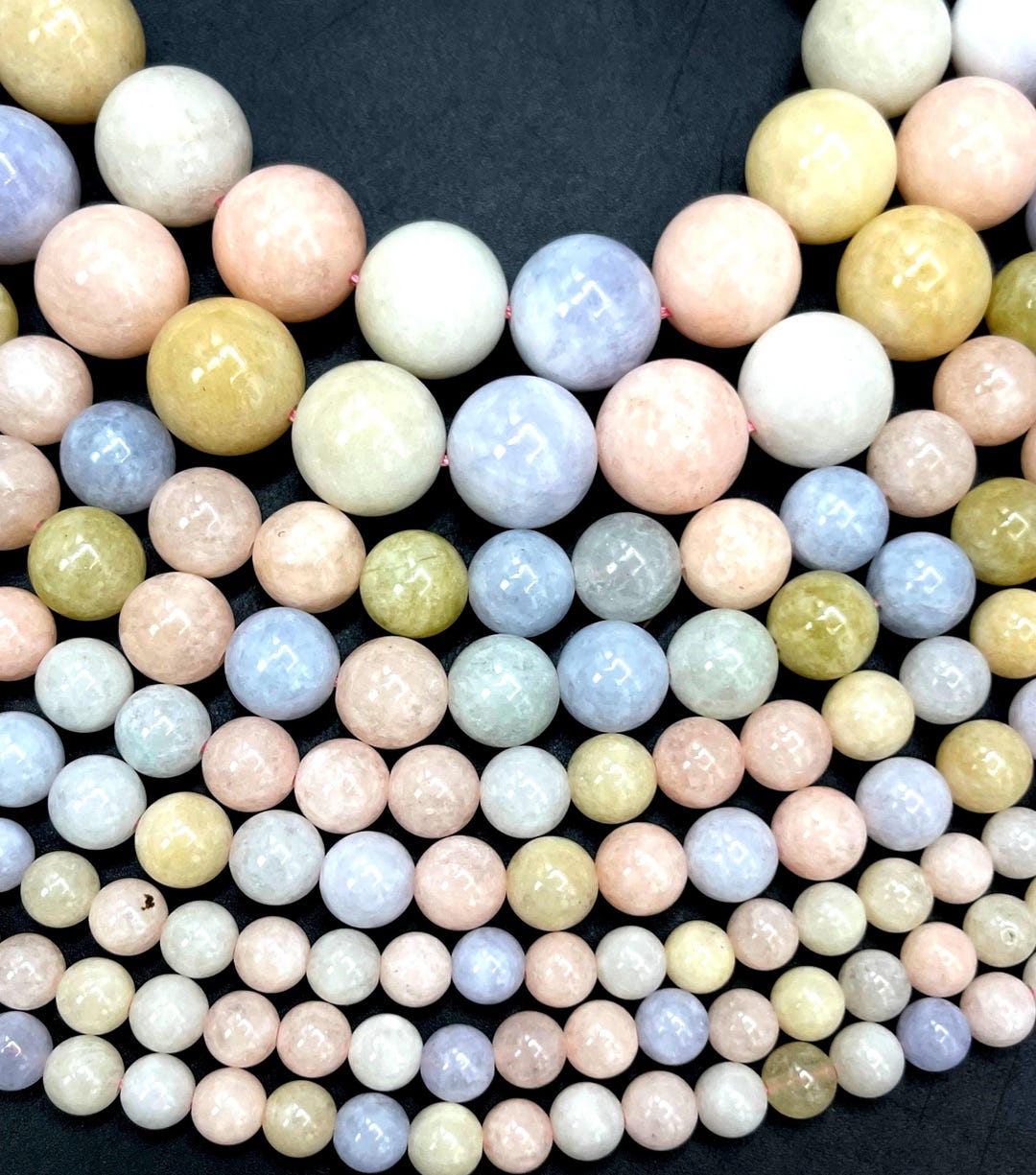 AAA Natural Morganite. 6mm 8mm 10mm Round Bead. Beautiful Natural Pink ...