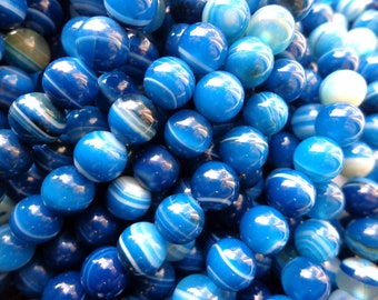 Round Agate Beads | Etsy