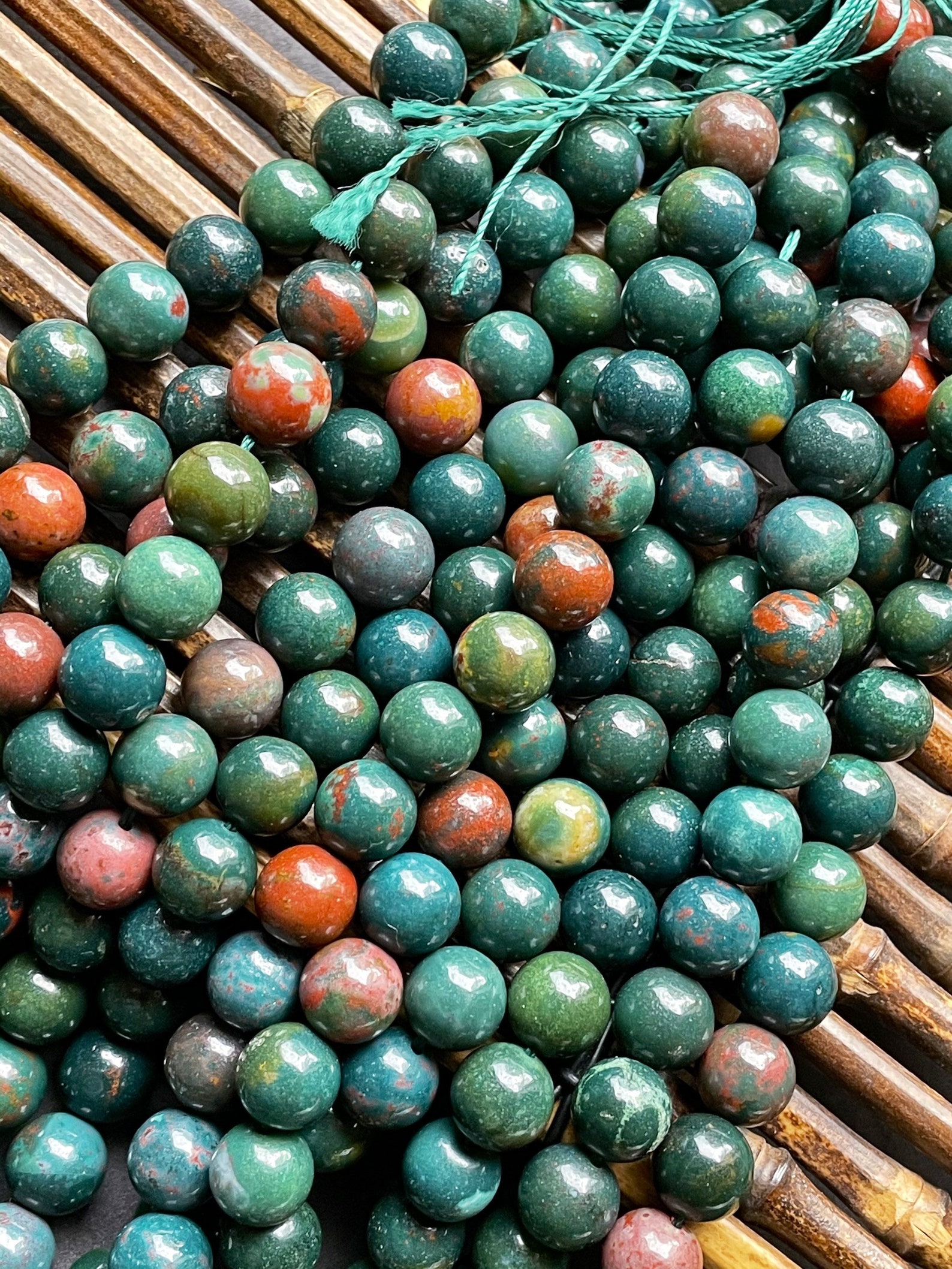 Natural blood stone bead. 6mm 8mm 10mm smooth round bead. - Etsy Italia