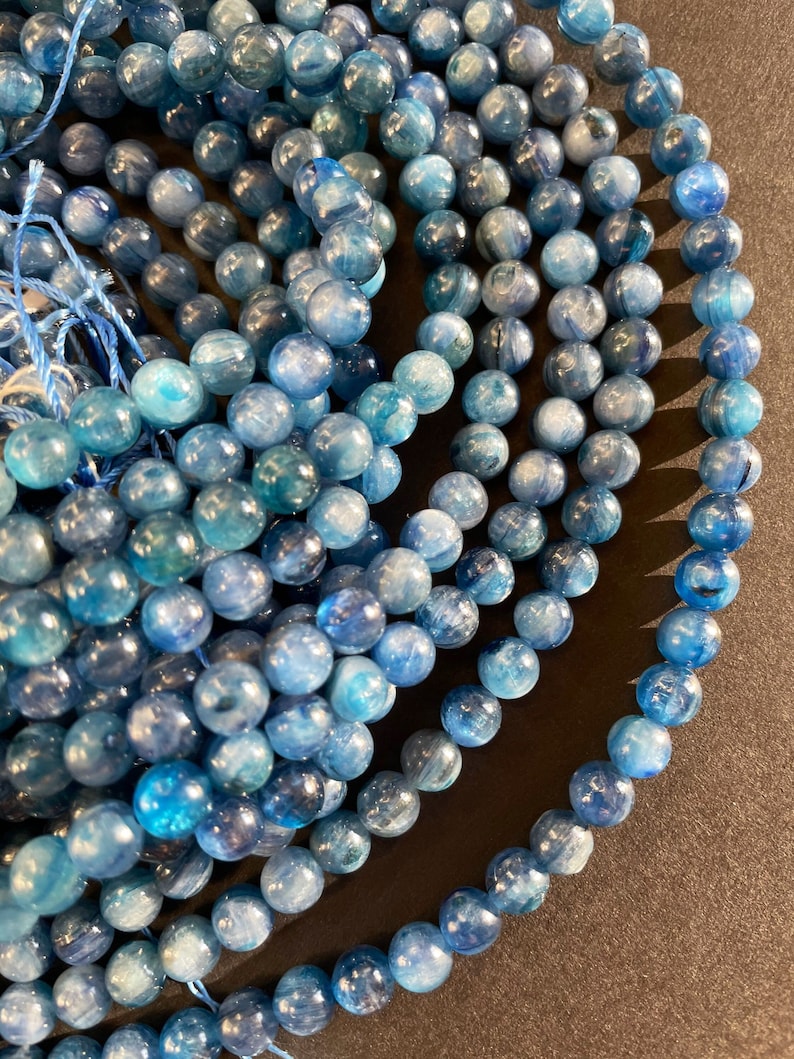 AAA Natural Kyanite. 4mm 6mm 8mm 10mm 12mm Round Kyanite Bead - Etsy