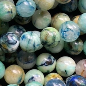 Natural Azurite Stone Bead. 6mm8mm 10mm Round Bead. Beautiful Natural ...