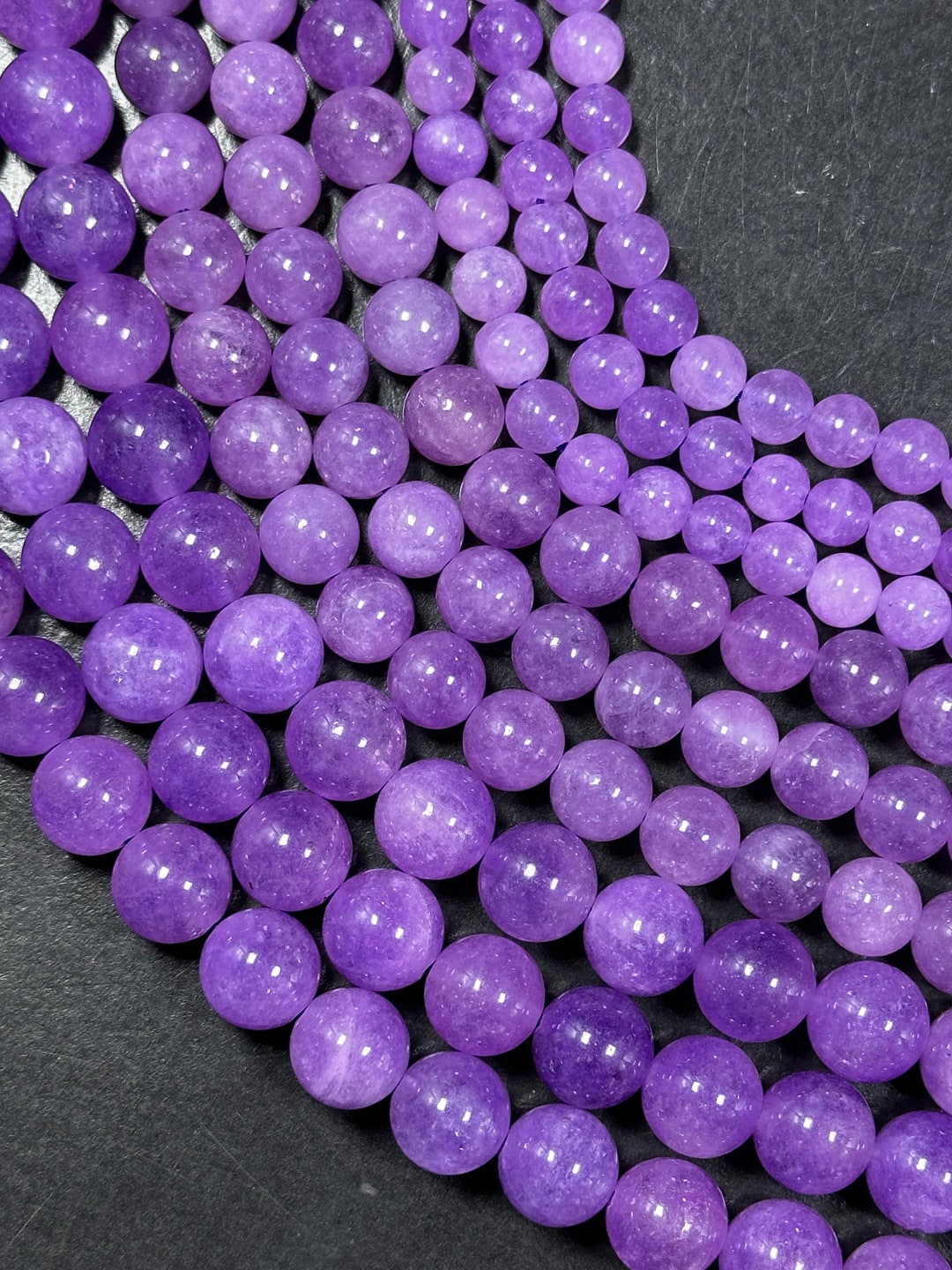 Natural Lavender Jade Gemstone Bead 6mm 8mm 10mm Round Beads, Beautiful ...