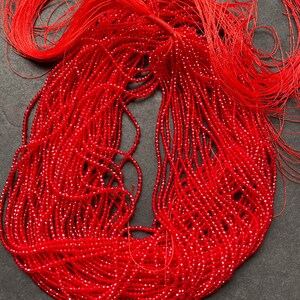 Beautiful Red Crystal Bead. 2mm Faceted Round Bead . Beautiful Bright ...