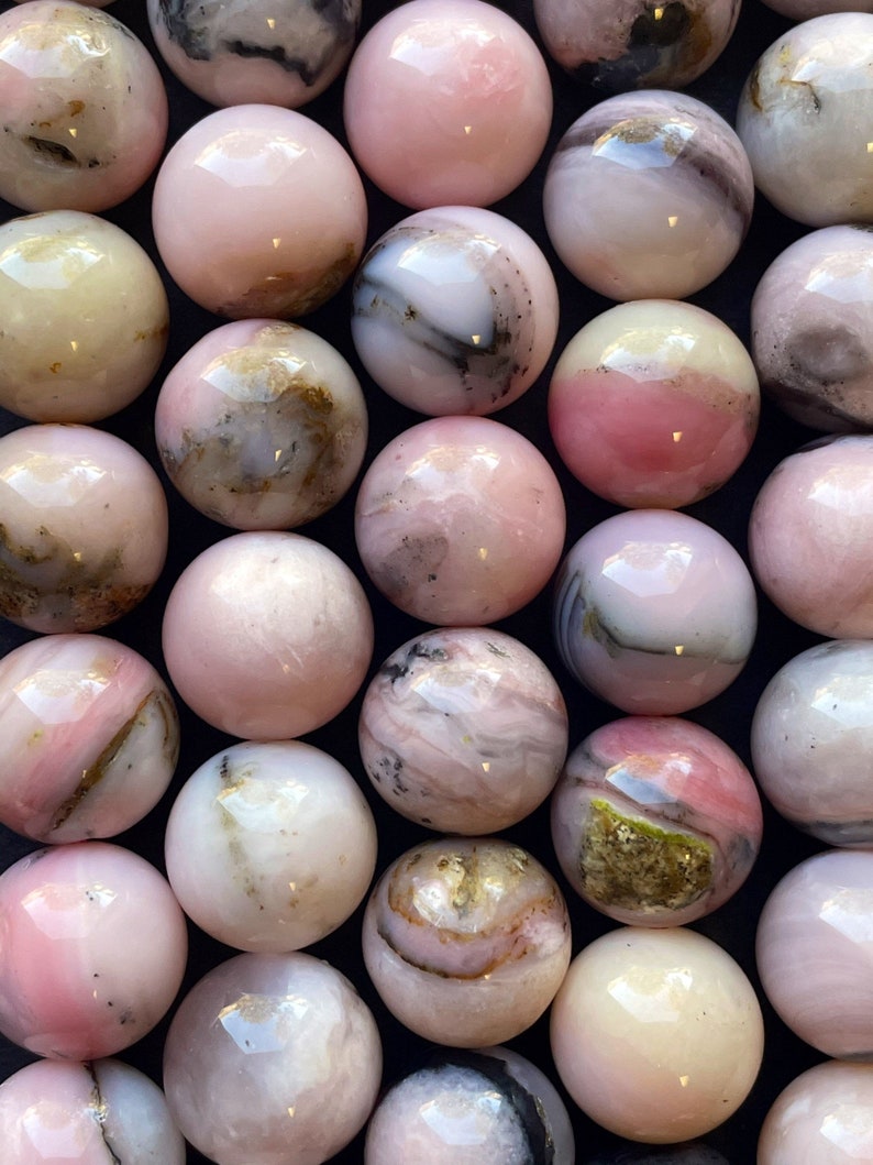 AAA Natural Pink Opal Stone Bead . 6mm 8mm 10mm 12mm Smooth - Etsy